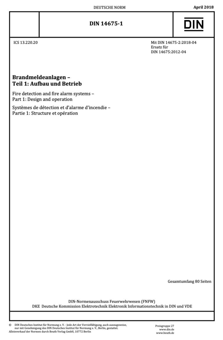 DIN 14675 Zertifizierung BMA und SAA | UB Wenzel