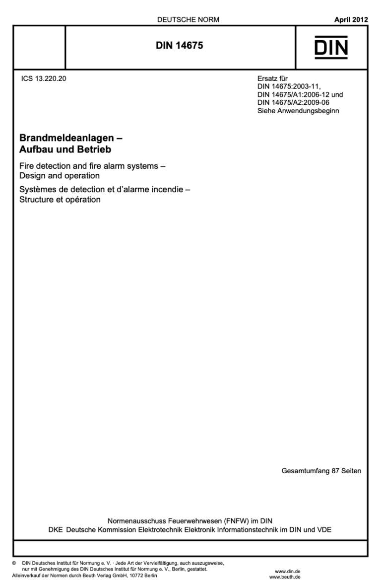 DIN 14675 Zertifizierung BMA und SAA | UB Wenzel