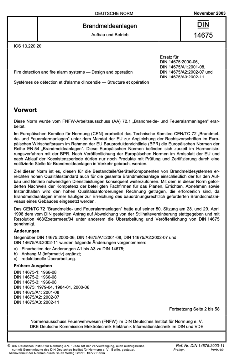 DIN 14675 Zertifizierung BMA und SAA | UB Wenzel